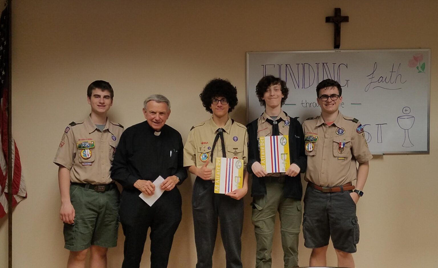 Scouts receive Ad Altare Dei - TROOP 146